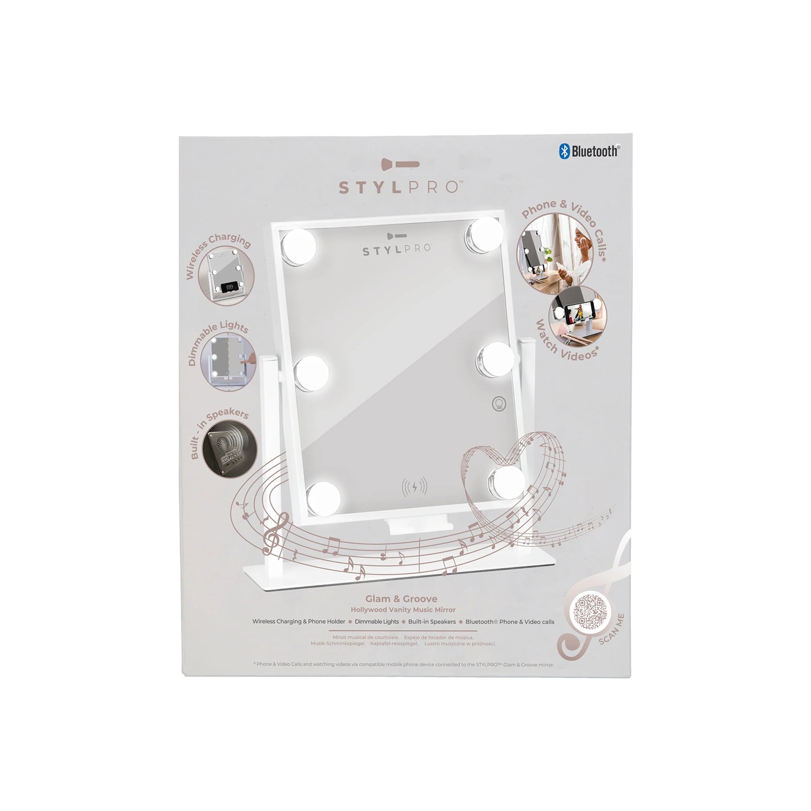 STYLPRO Glam & Grove Hollywood Vanity Music Mirror Mauritius