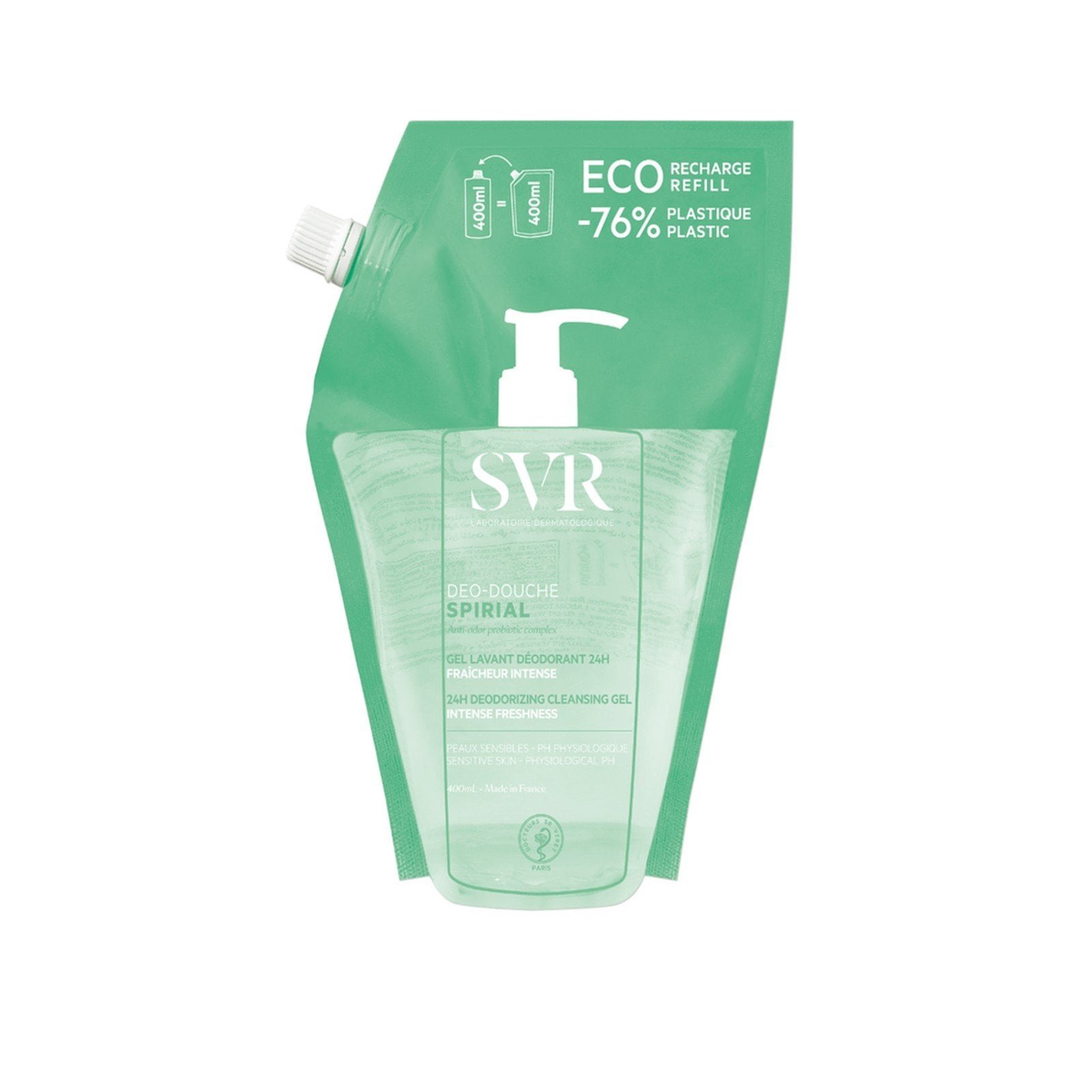 SVR Spirial Déo-Douche Intense Freshness Deodorizing Gel Eco-Refill ...