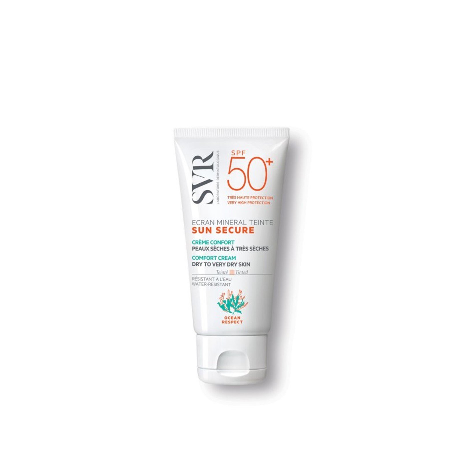 SVR Sun Secure Tinted Mineral Sunscreen Comfort Cream SPF50+ 50ml (1 ...