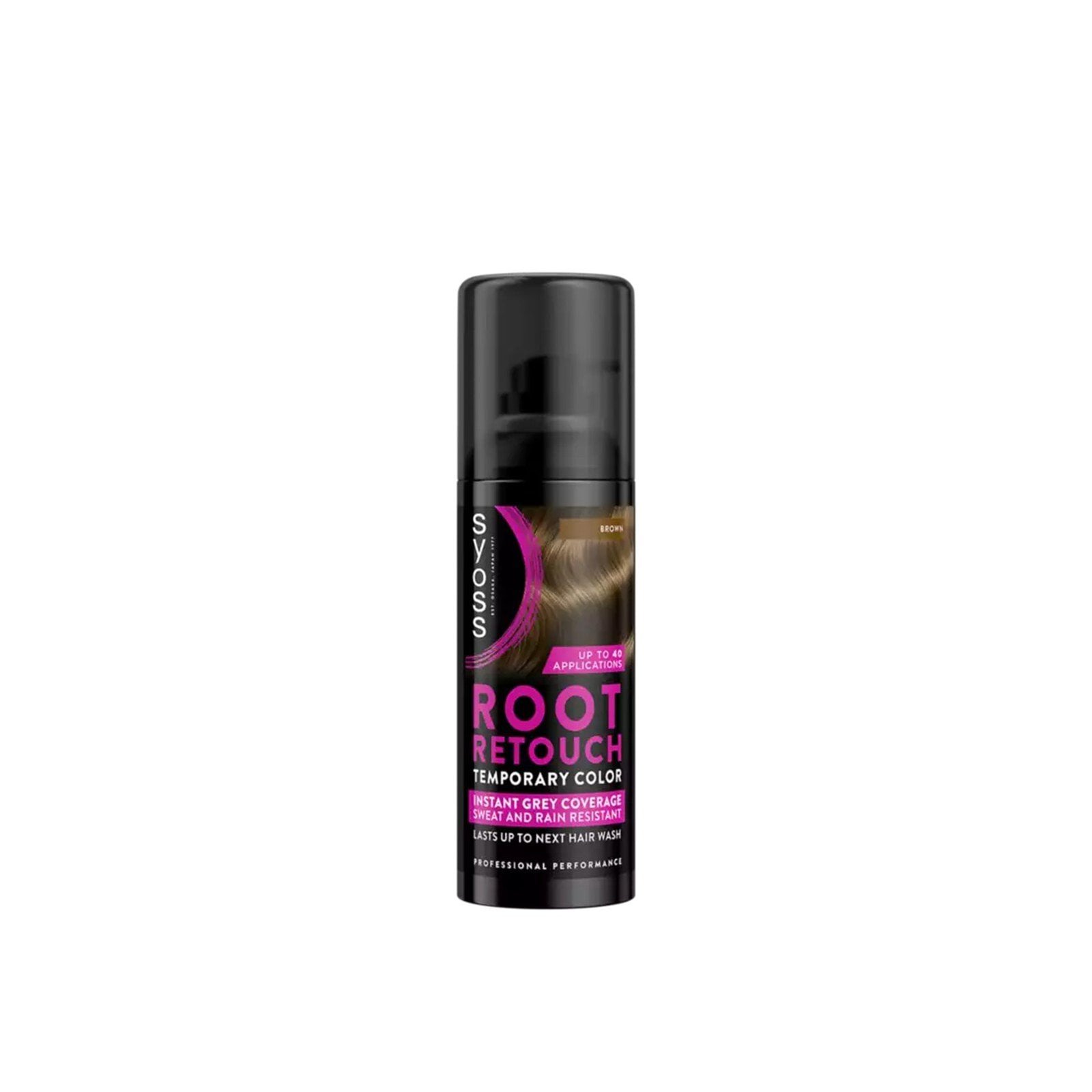 Syoss Root Retouch Temporary Color Spray Brown 120Ml Danmark