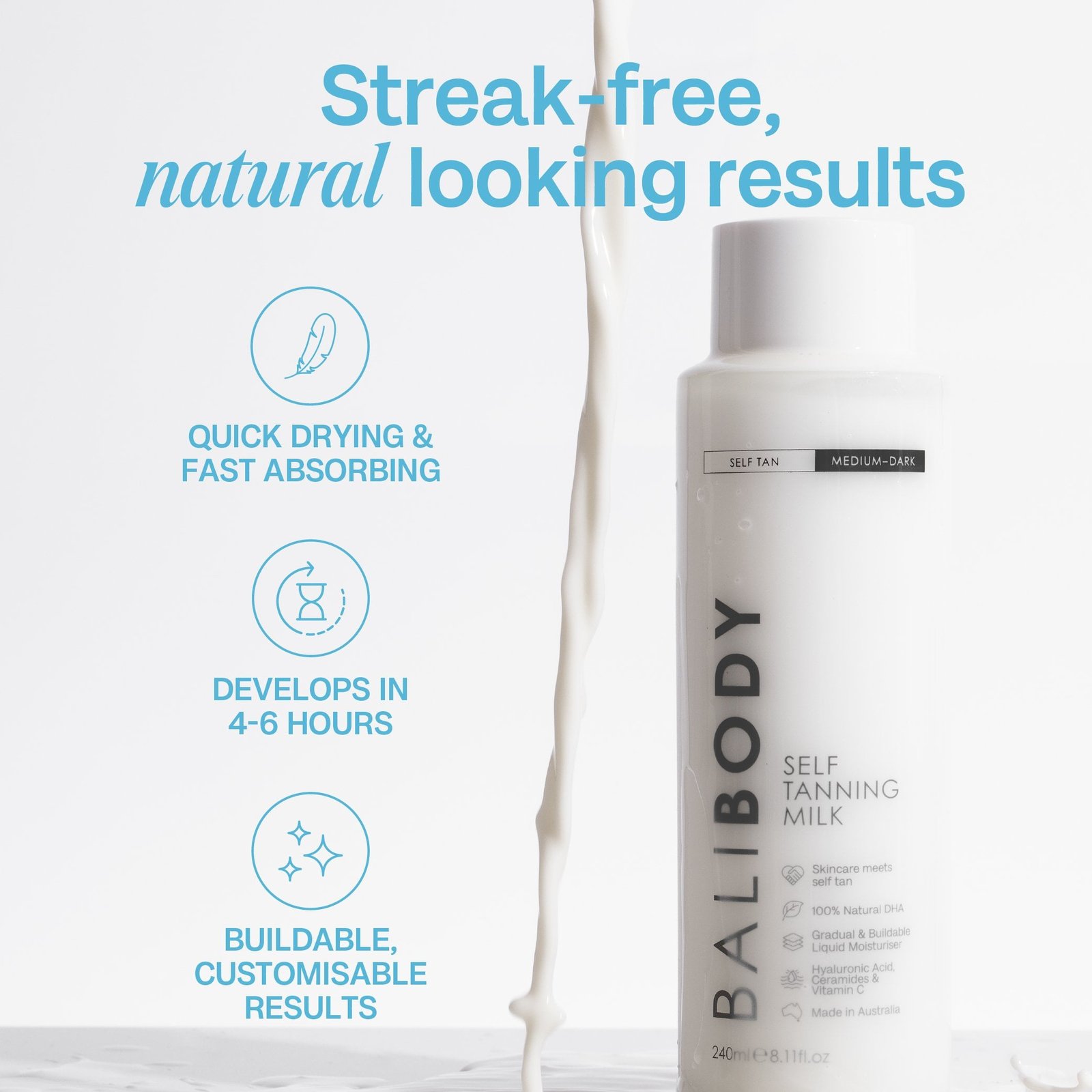 Bali Body Self Tanning Milk 240Ml Perú