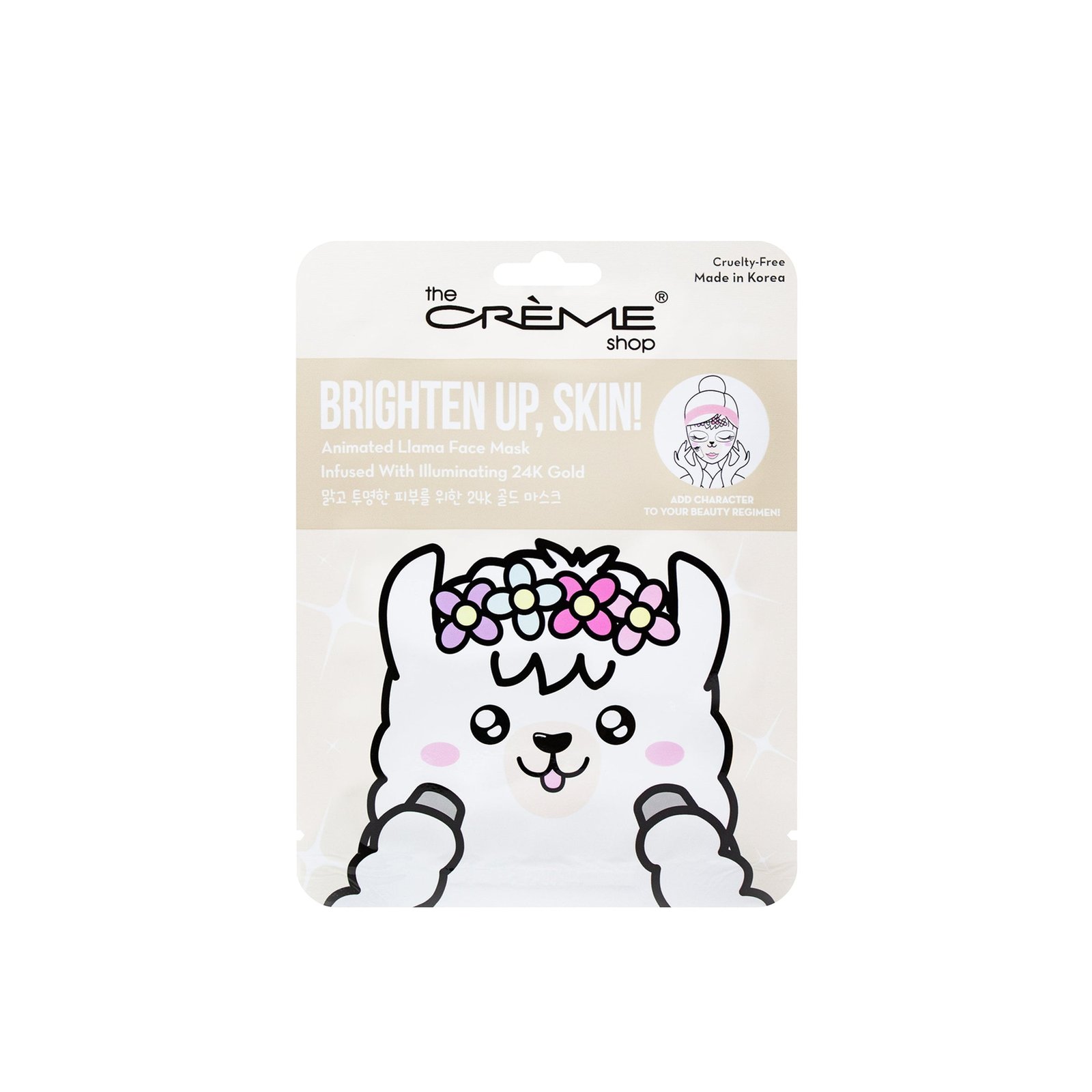 The Crème Shop Brighten Up, Skin! Animated Llama Face Mask 25g Malta
