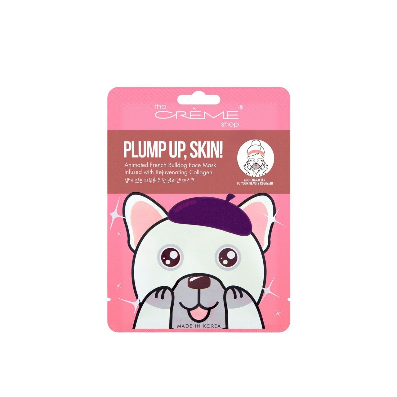 The Crème Shop Plump Up, Skin! Animated French Bulldog Face Mask 25g (0 ...