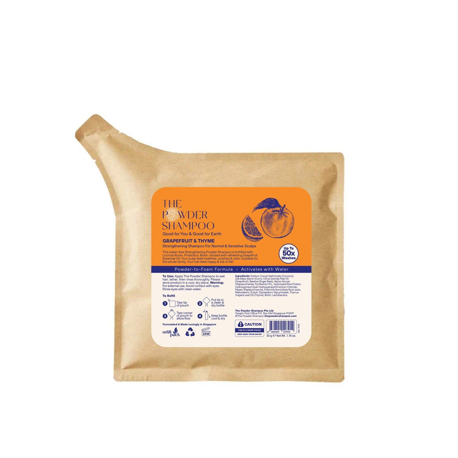 The Powder Shampoo Strengthening Shampoo Grapefruit & Thyme Sweden
