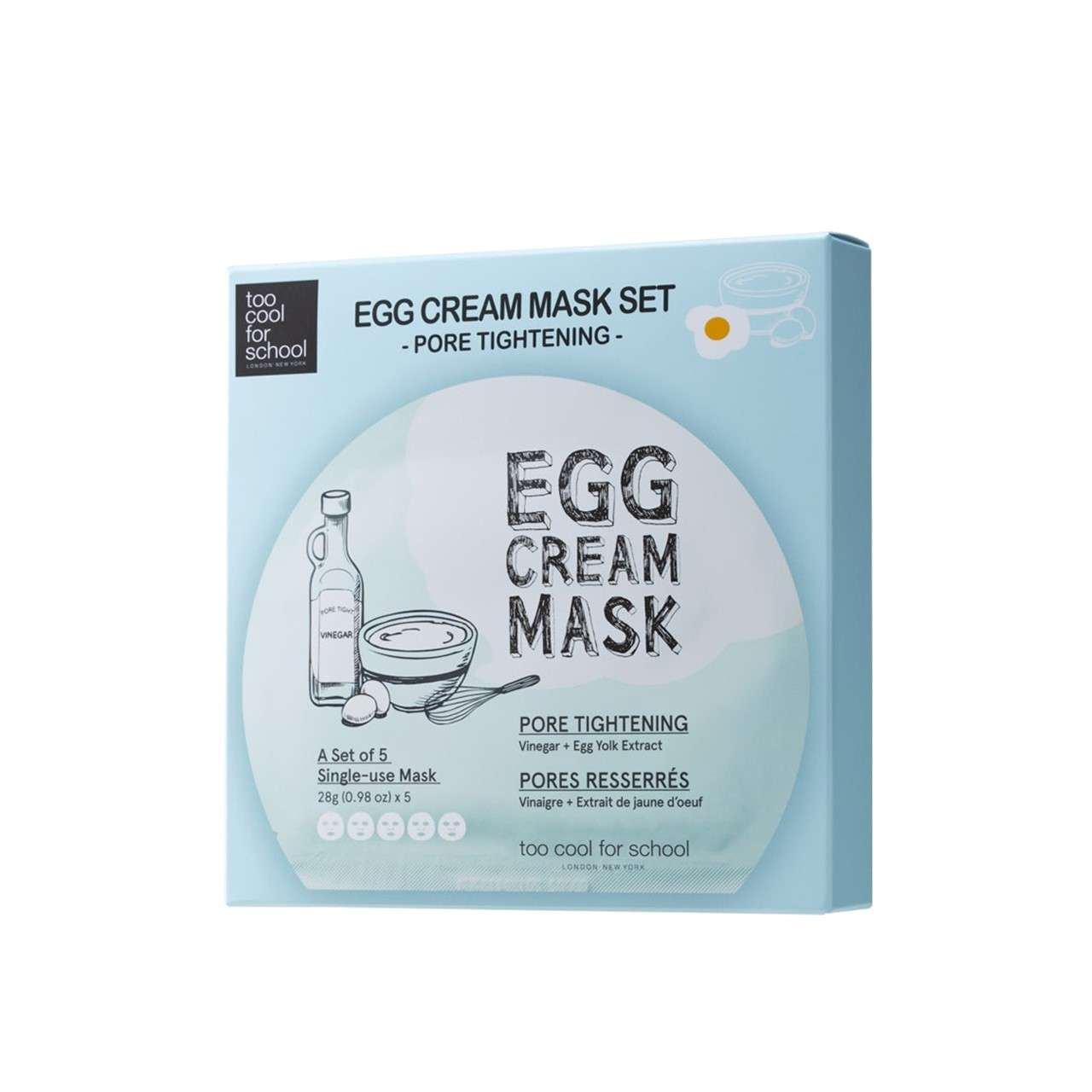 Too Cool For School Egg Cream Pore Tightening Mask Set 5x28g United States