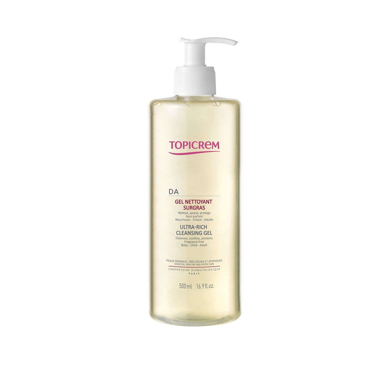 Topicrem DA Ultra-Rich Cleansing Gel 500ml (16.91fl oz) United States