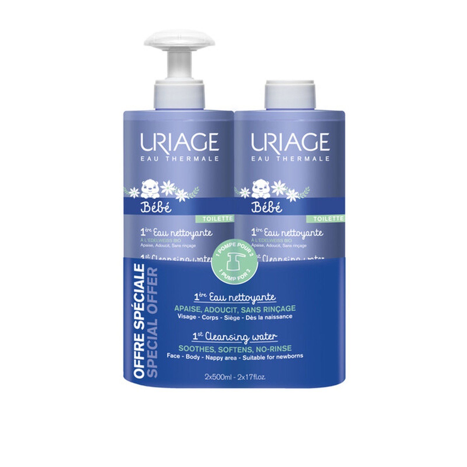 Uriage Baby 1st Cleansing Water 500ml x2 Hong Kong