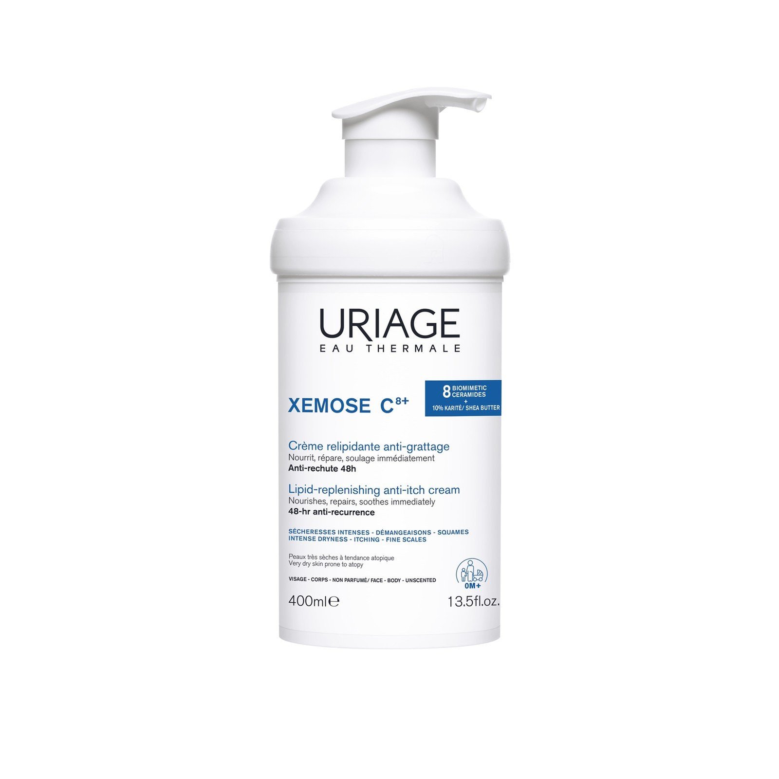 Uriage Xemose C8+ Lipid-Replenishing Anti-Itch Cream 400ml Taiwan