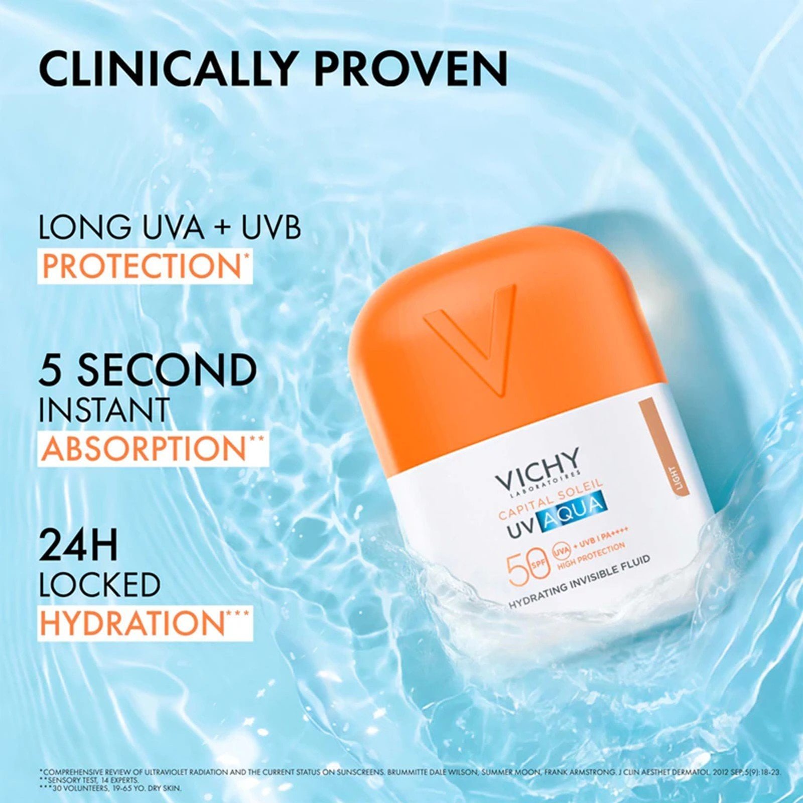 Vichy Capital Soleil UV Aqua Fluid Daily Tinted Sunscreen Light Spf50 ...