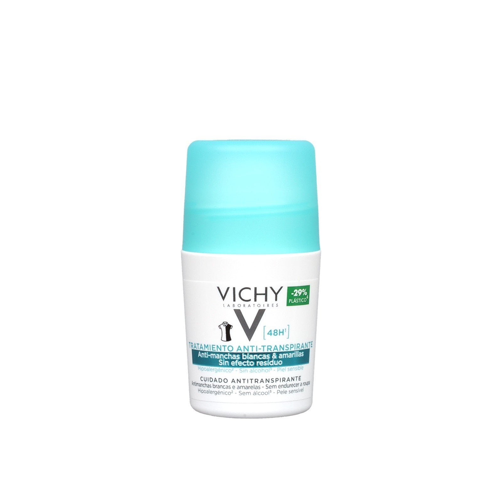 Vichy Deodorant Antiperspirant Anti-White Marks 48h 50ml (1.69fl oz) USA