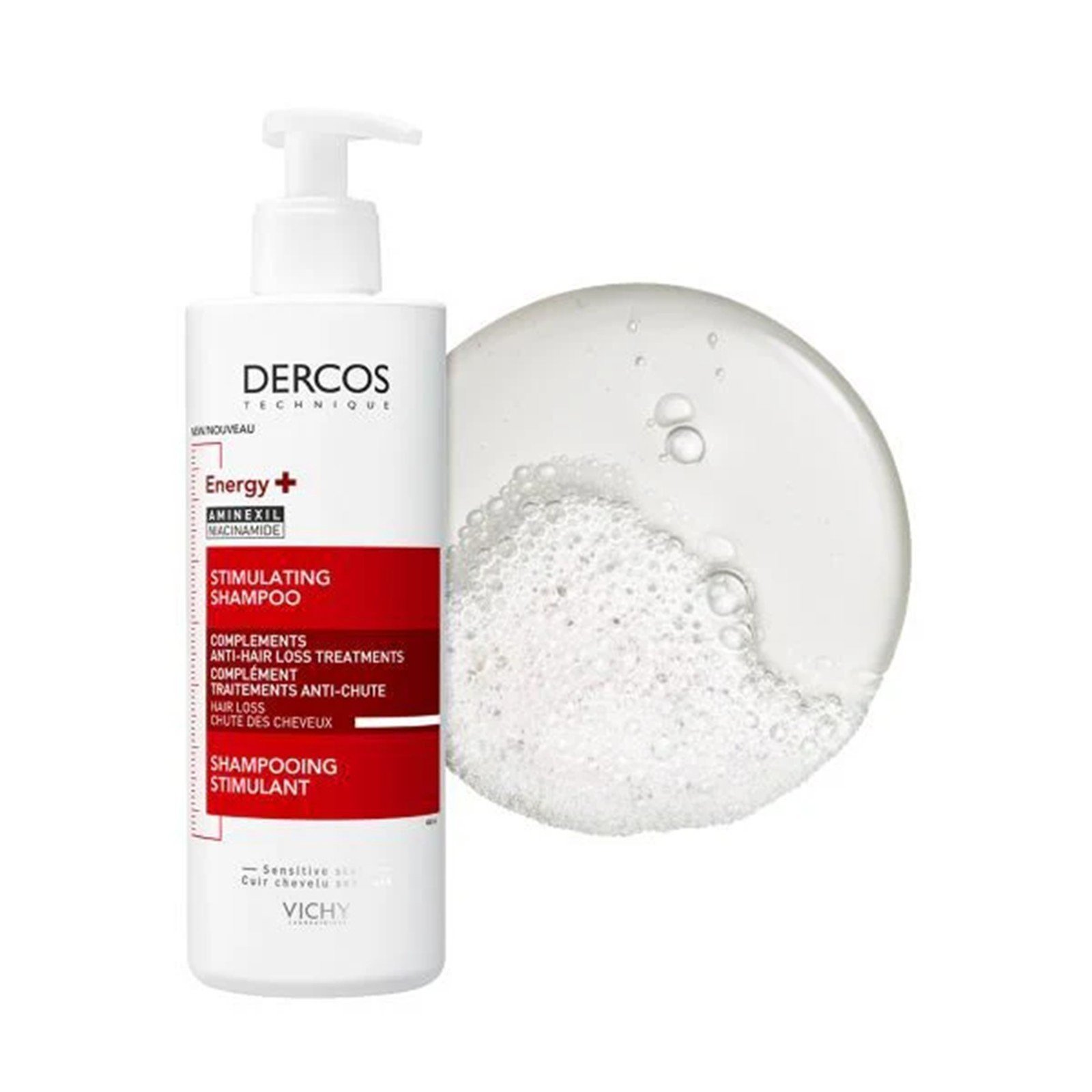 Vichy Dercos Energising Stimulating Shampoo Hair Loss 400ml (13.53floz) USA