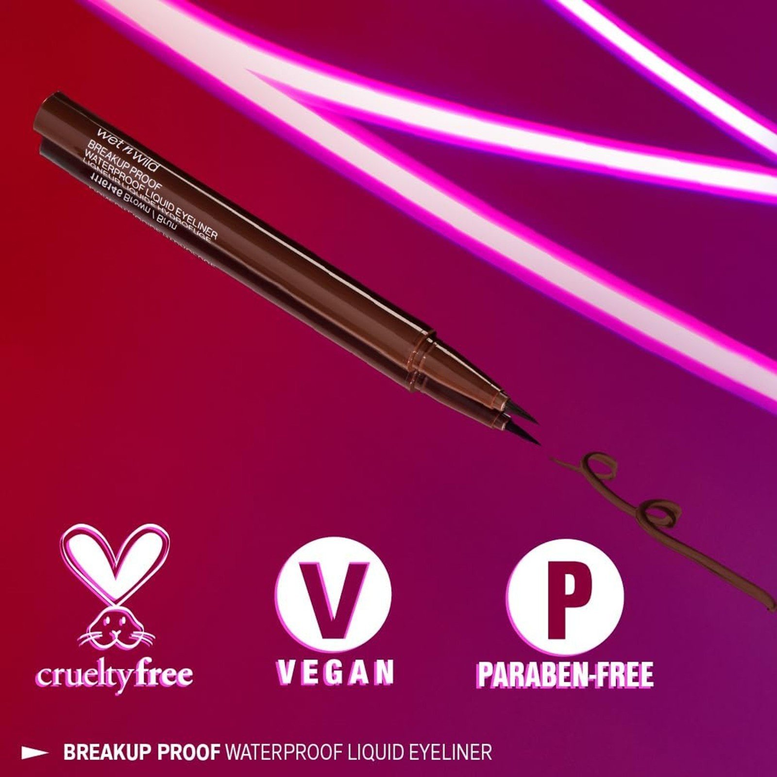 Wet n Wild Breakup Proof Waterproof Liquid Eyeliner Brown 0.5ml Latvia