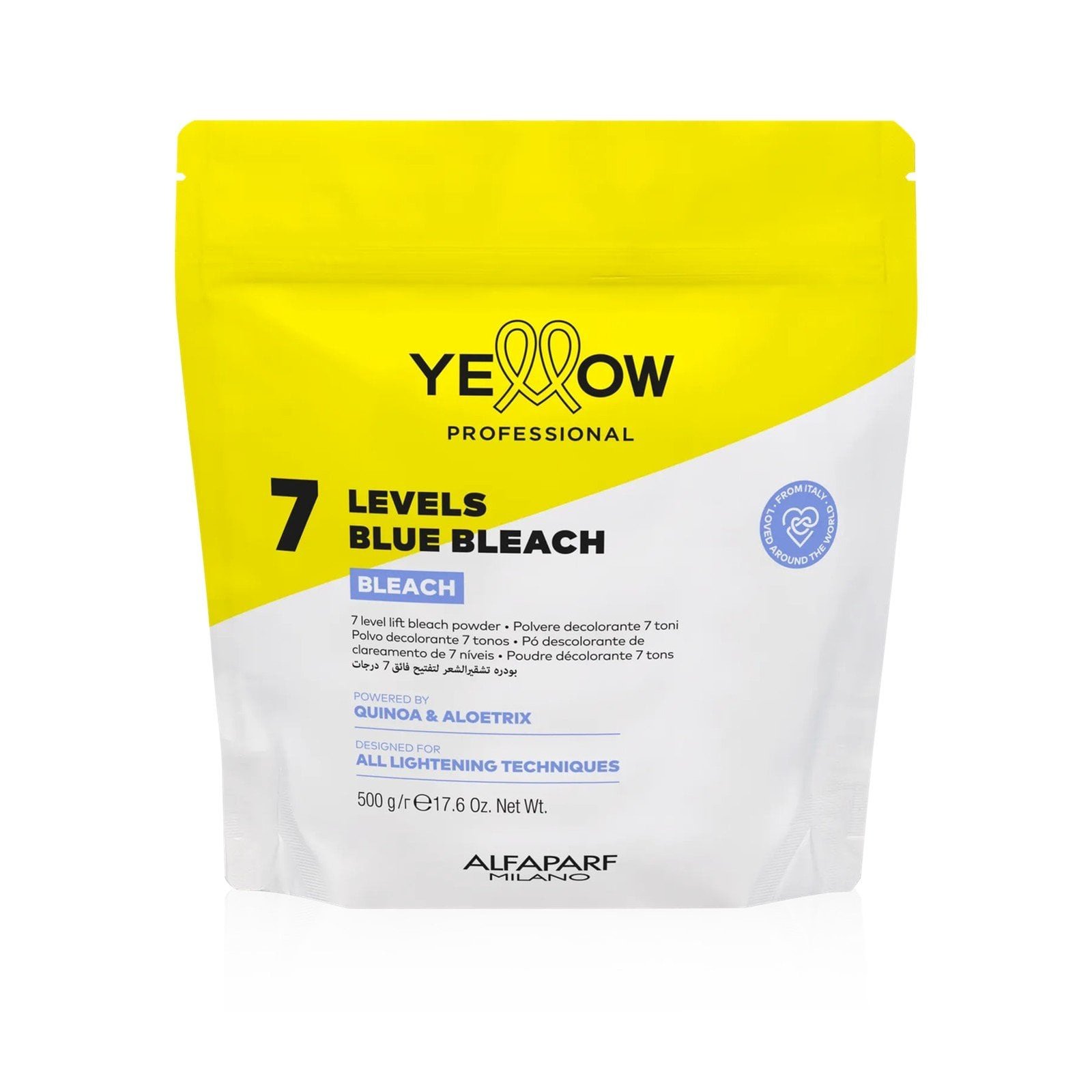 Yellow Professional Bleach 7 Levels Blue Bleach Powder 500g India