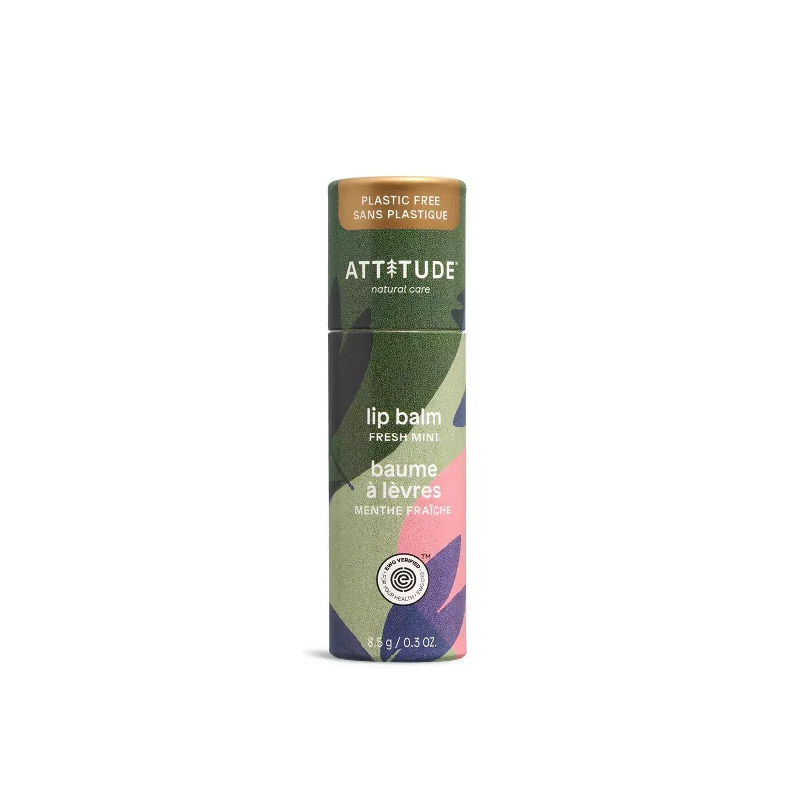 ATTITUDE Leaves Bar Lip Balm Fresh Mint 8.5g