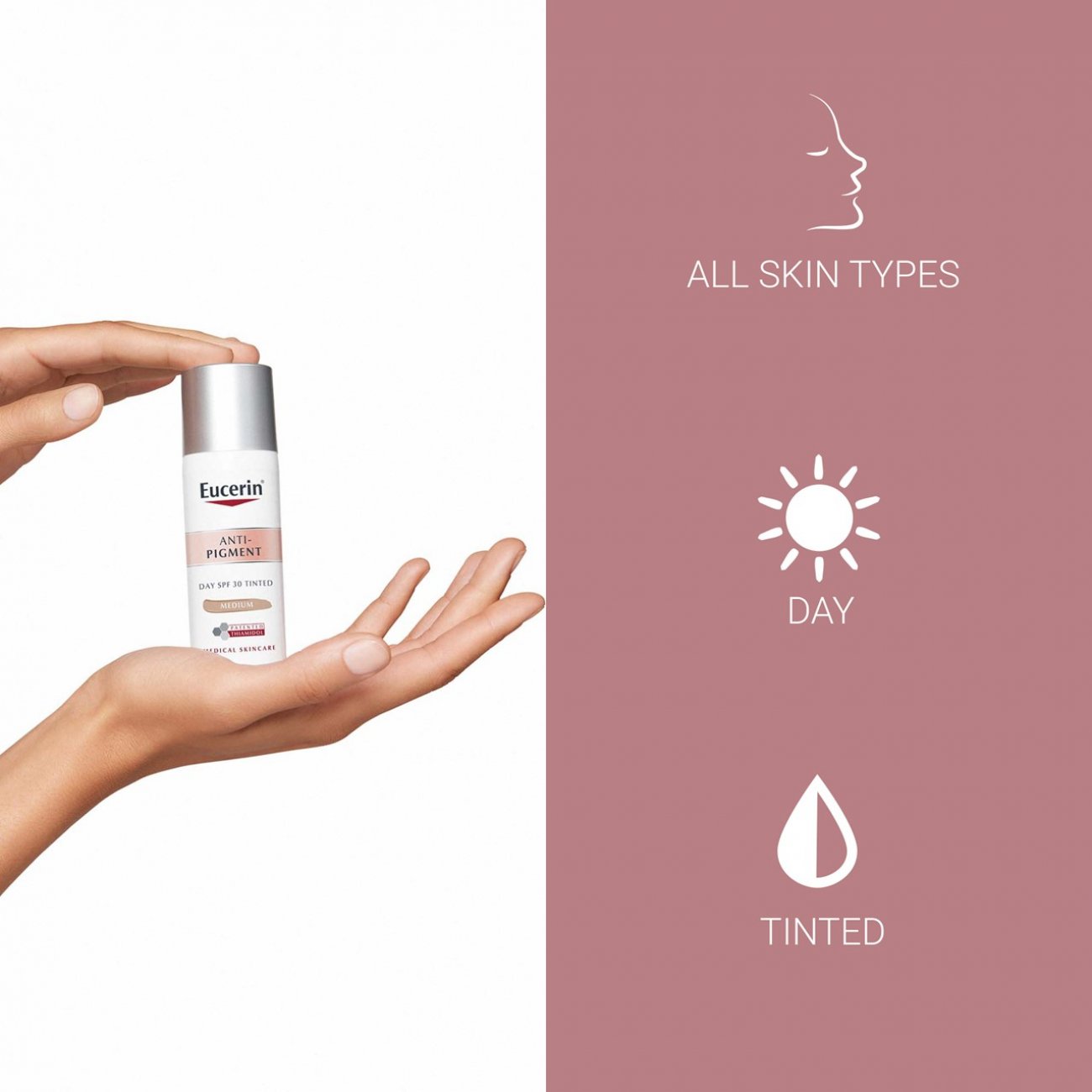 Buy Eucerin Anti-Pigment Tinted Day Cream SPF30 Medium 50ml (1.69fl oz ...