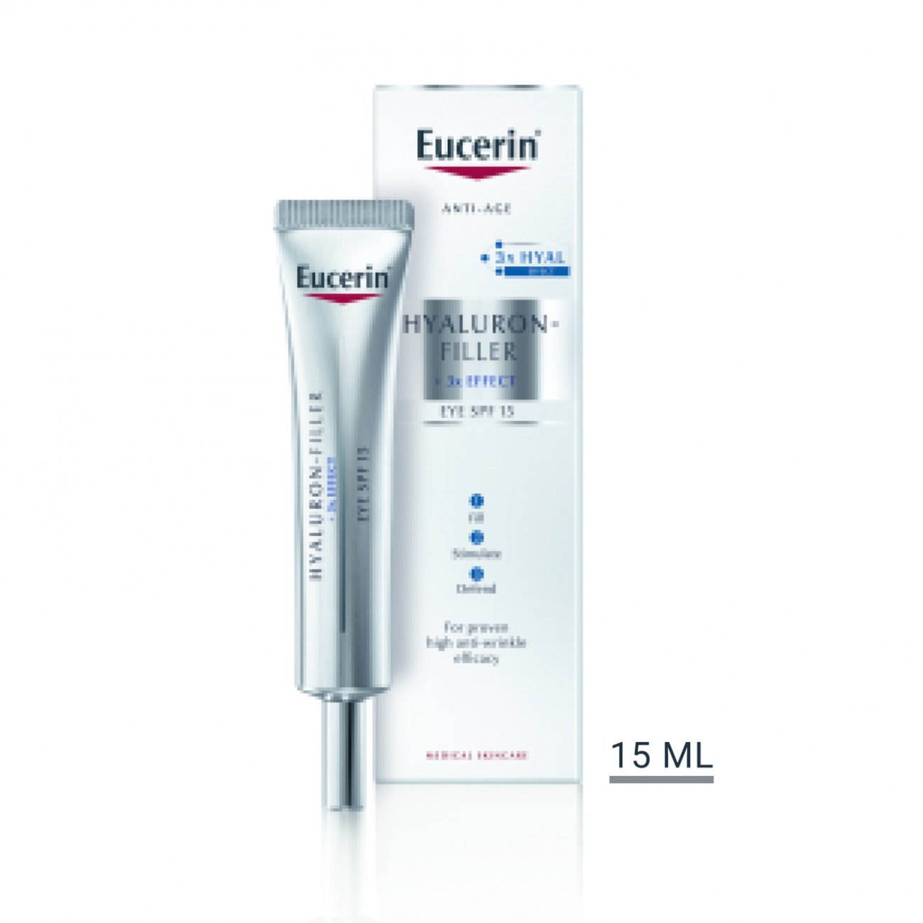 Buy Eucerin Hyaluron-Filler 3x Effect Eye Cream SPF15 15ml (0.51fl oz) · USA