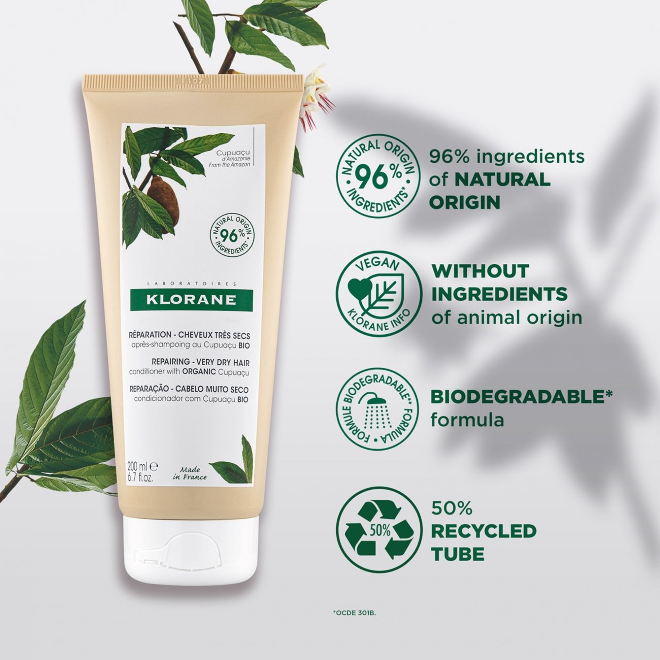 Buy Klorane Nourishing & Repairing Cupuaçu Butter Conditioner 200ml ...