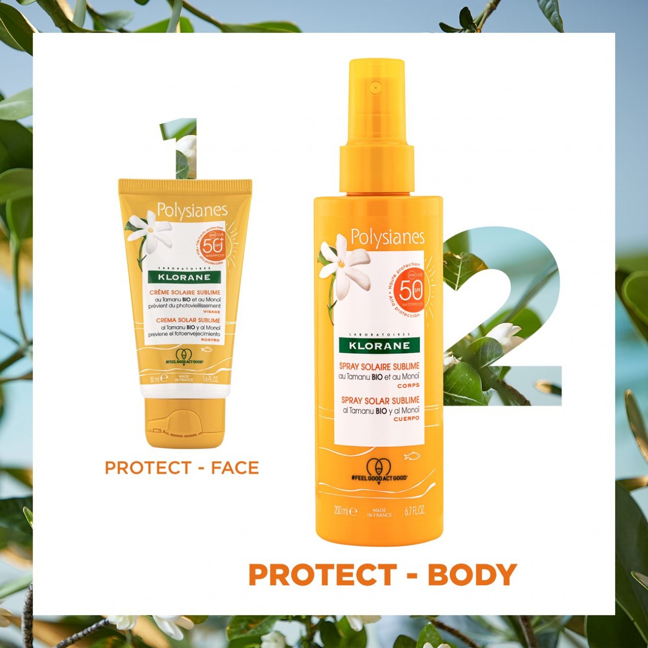 Buy Klorane Polysianes Sublime Sun Spray SPF50+ 200ml · Qatar (Arabic)