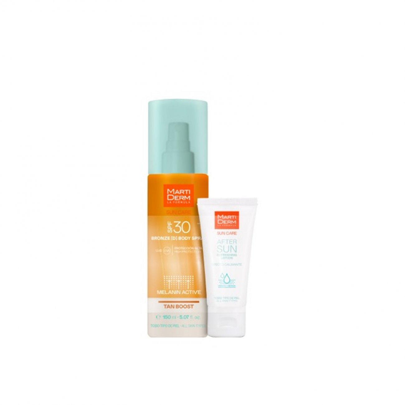 Buy PROMOTIONAL PACK:Martiderm Sun Care Bronze (D) Body Spray SPF30 155ml + After Sun Refreshing ...