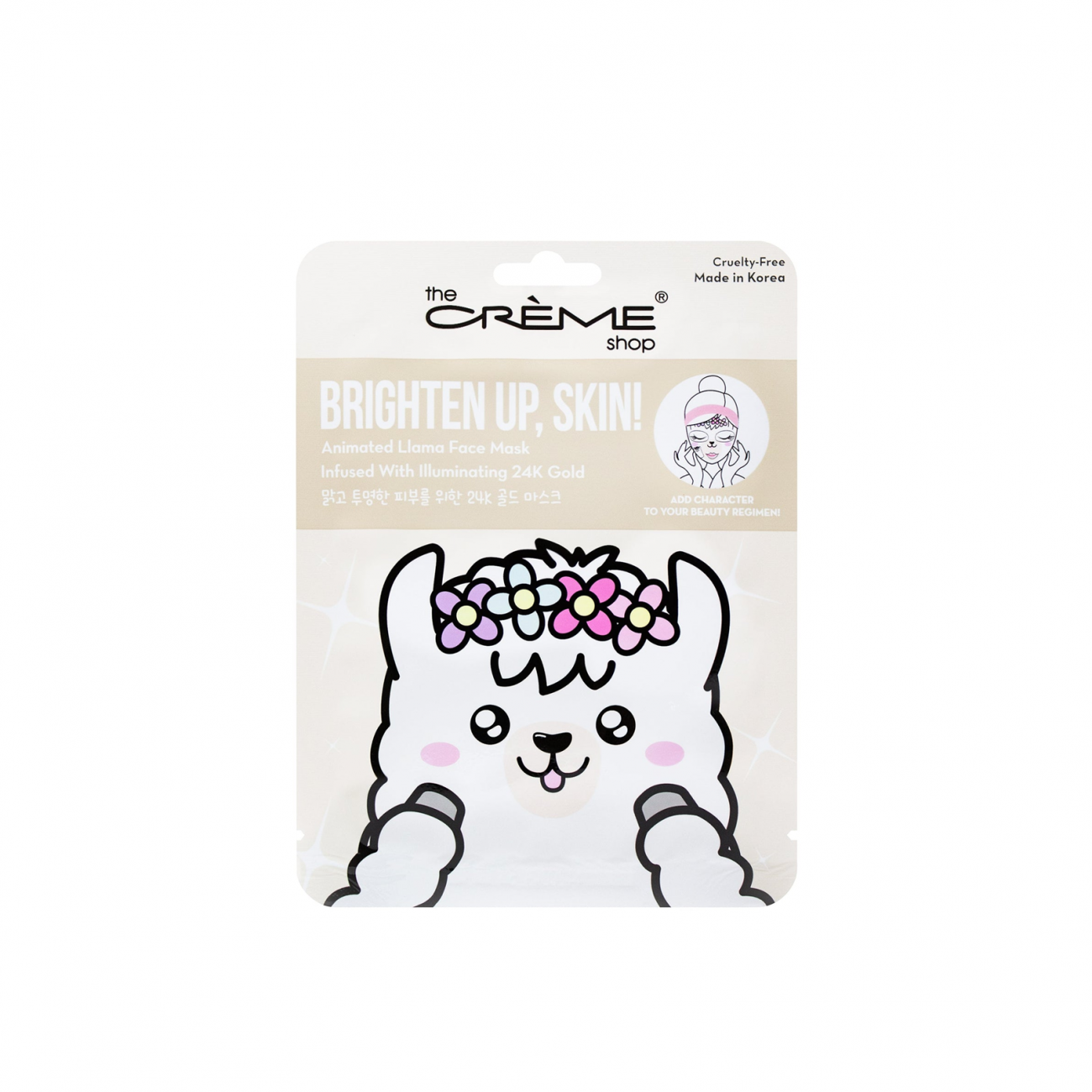 Comprar The Crème Shop Brighten Up, Skin! Animated Llama Face Mask 25g ...