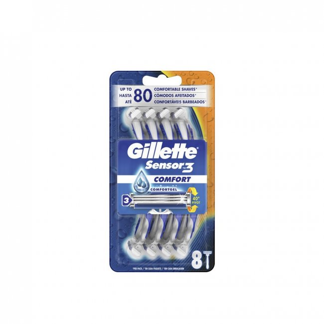 Buy Gillette Sensor3 Comfort Disposable Razors x8 · Thailand