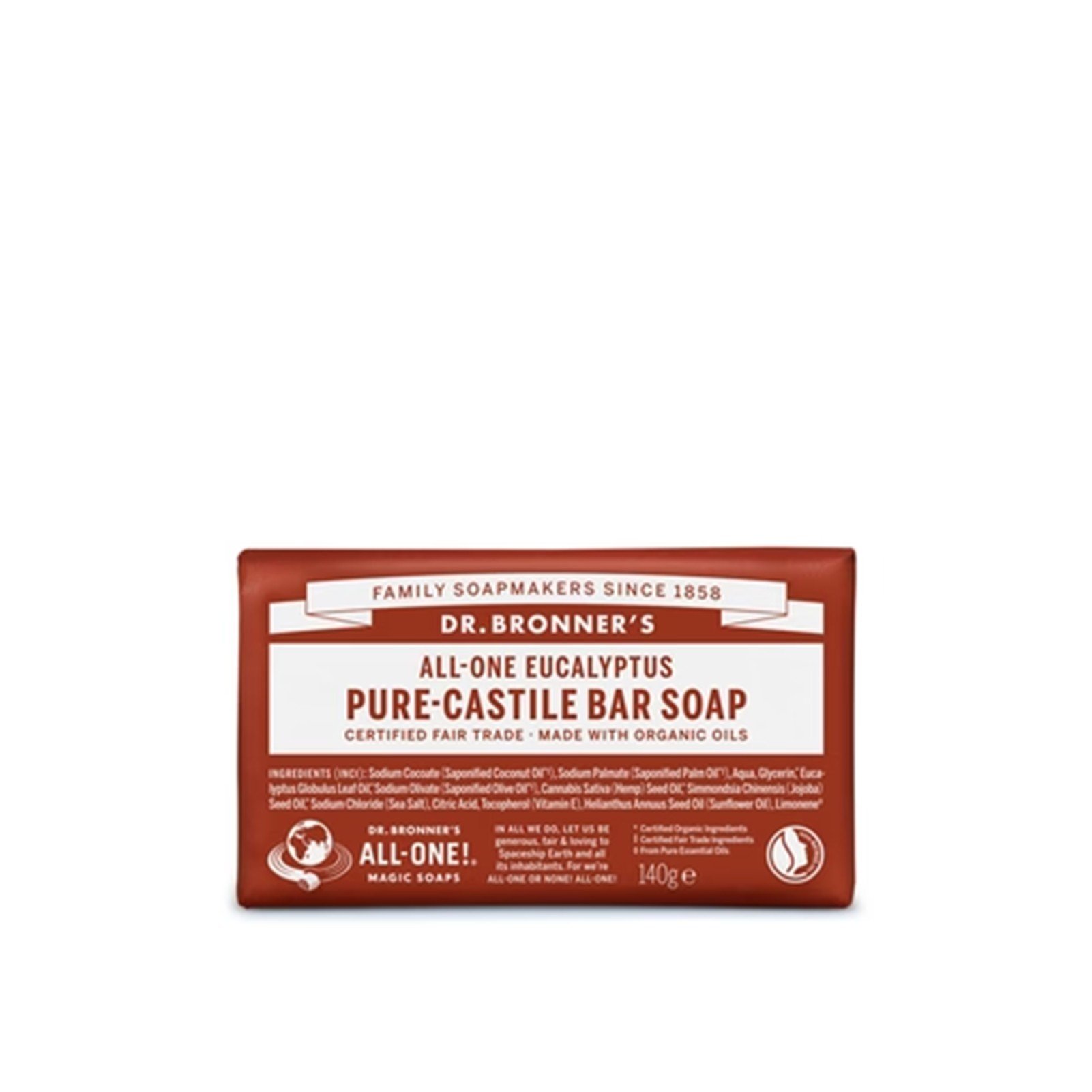 Dr. Bronner's All-One Pure-Castile Bar Soap Eucalyptus 140g price in Kuwait | Compare Prices